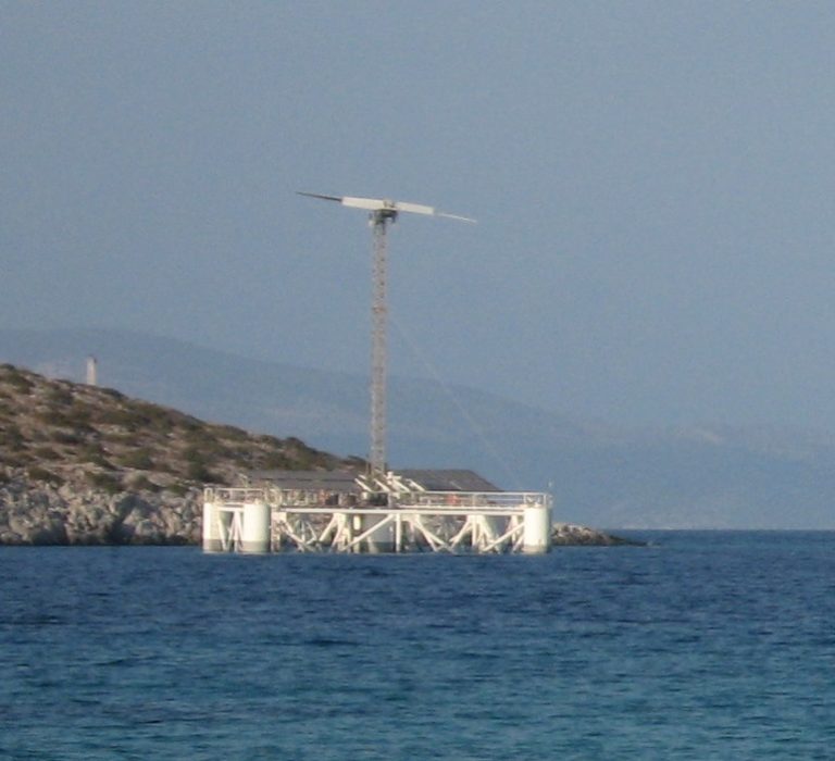 Floating_desalination_unit powered by wind and solar energy, Greece ...